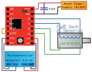 How To Control Stepper Motor with A4988 Driver and Arduino
