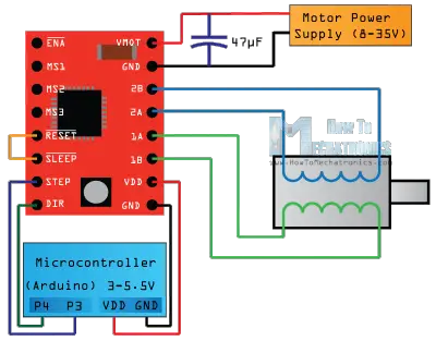 How To Control Stepper Motor with A4988 Driver and Arduino
