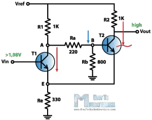 Transistor Schmitt Trigger Working Principle - How To Mechatronics