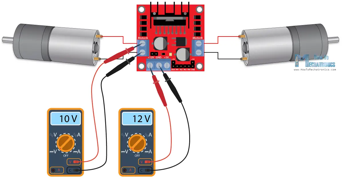L298N Motor Driver - Arduino Interface, How It Works, Codes, Schematics