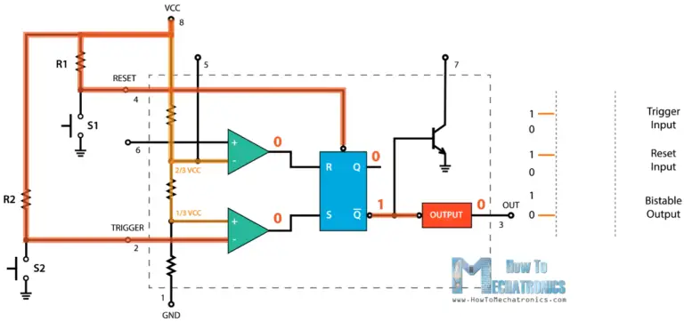 Circuit intégré de minuterie 555 - Principe de fonctionnement, schéma ...