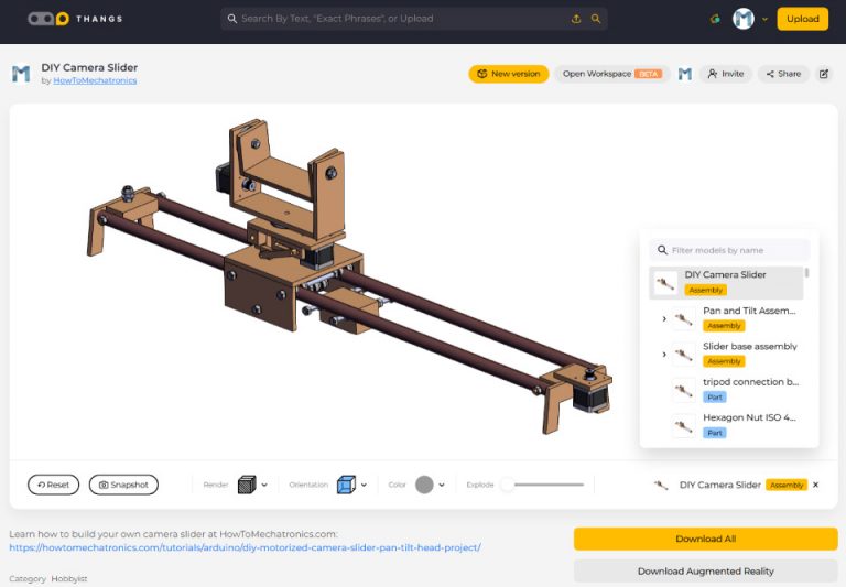 DIY Camera Slider with Pan and Tilt Head - Arduino Based Project