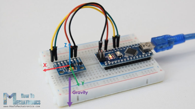 How To Track Orientation With Arduino And Adxl345 Accelerometer How
