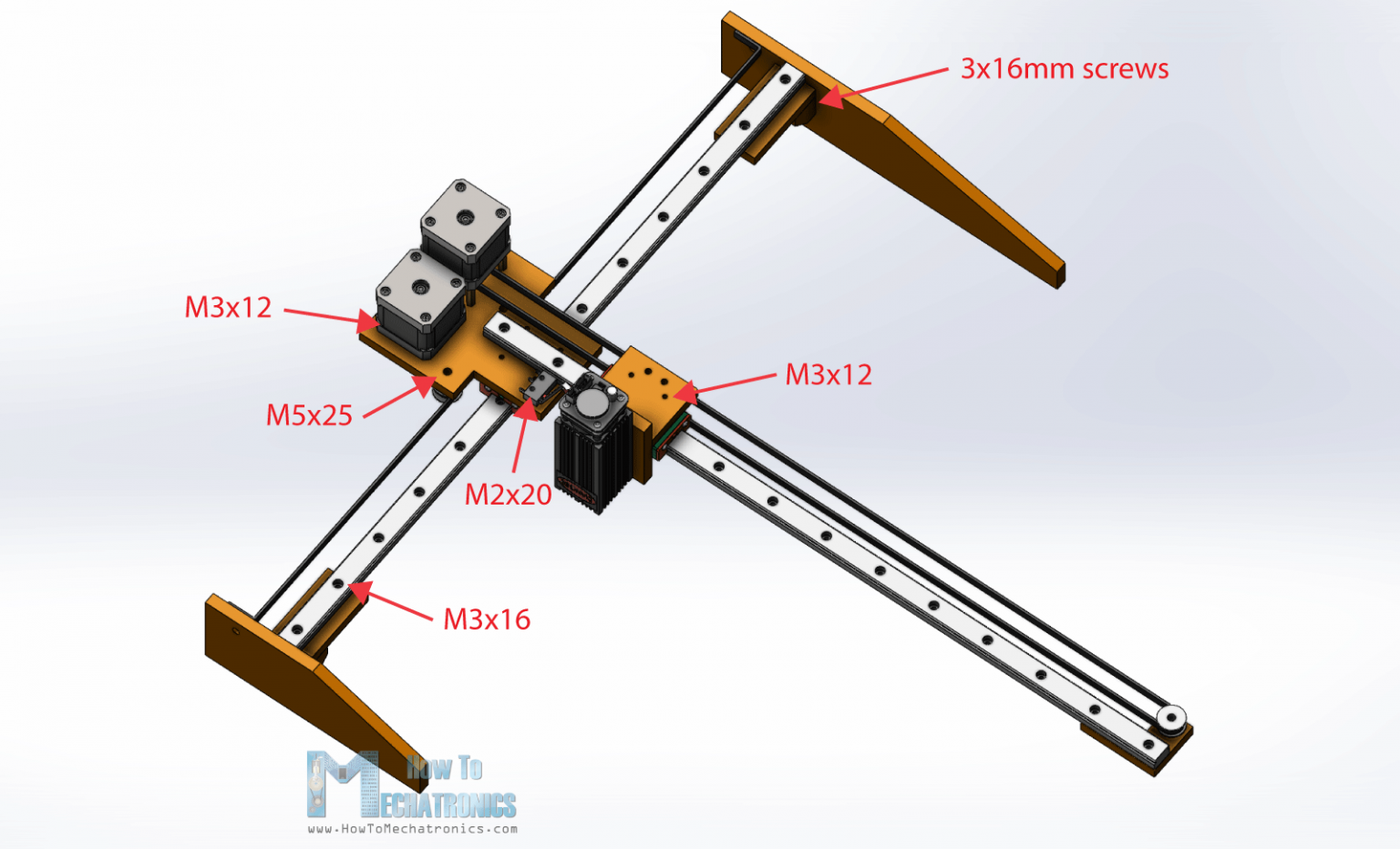 Simplest CNC Machine with Minimum Parts Possible - DIY Laser Engraver